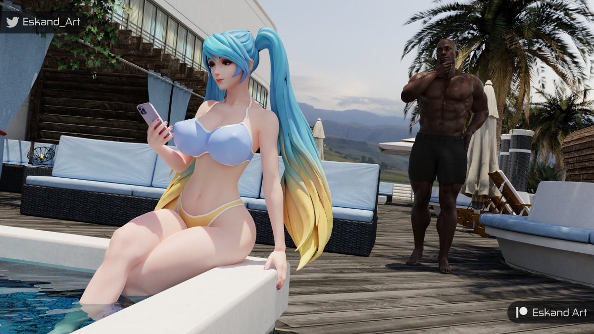 Eskand Art 💜 Commissions PAUSED on Twitter: "Commision Work - "Sona" 💙 Part 1/2 Sona by ...