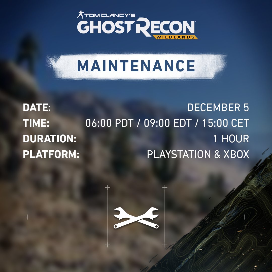 Ghost Recon: Wildlands Dev Tracker | devtrackers.gg