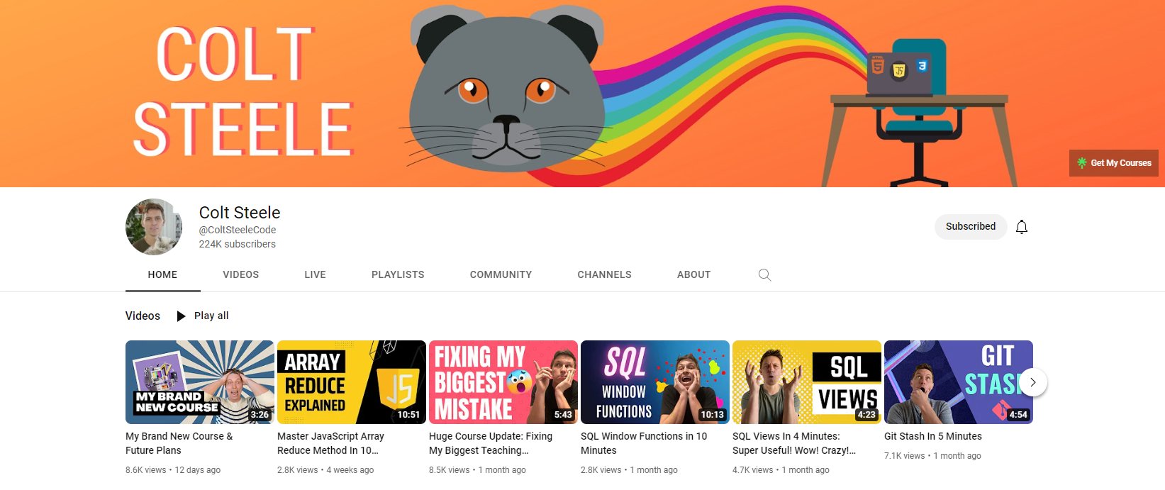 Madza 👨‍💻⚡ on Twitter: "6. Colt Steele One of the best-selling instructors on Udemy has an ...