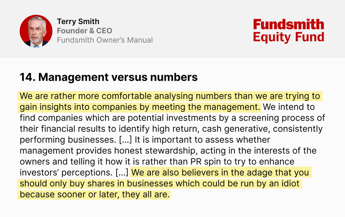 Terry Smith's Fundsmith Equity Fund has returned ~16% per year since ...