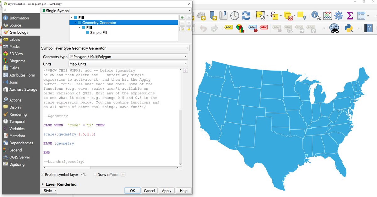 Want to know more about how to use geometry generators to style layers ...