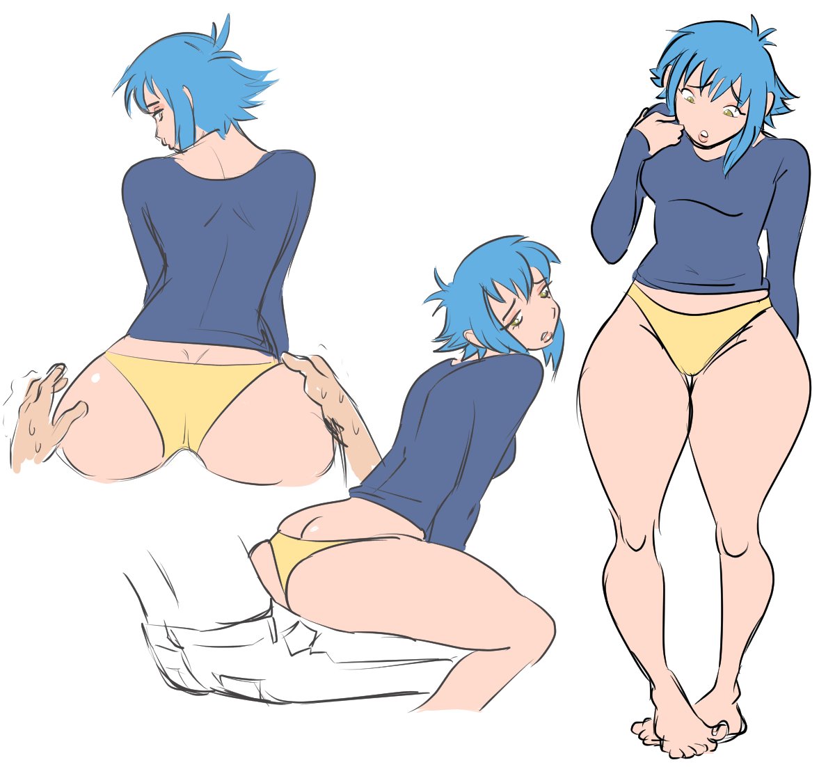 紅蒼 on Twitter: "koujaku loves femme-aoba's big hips & booty!"