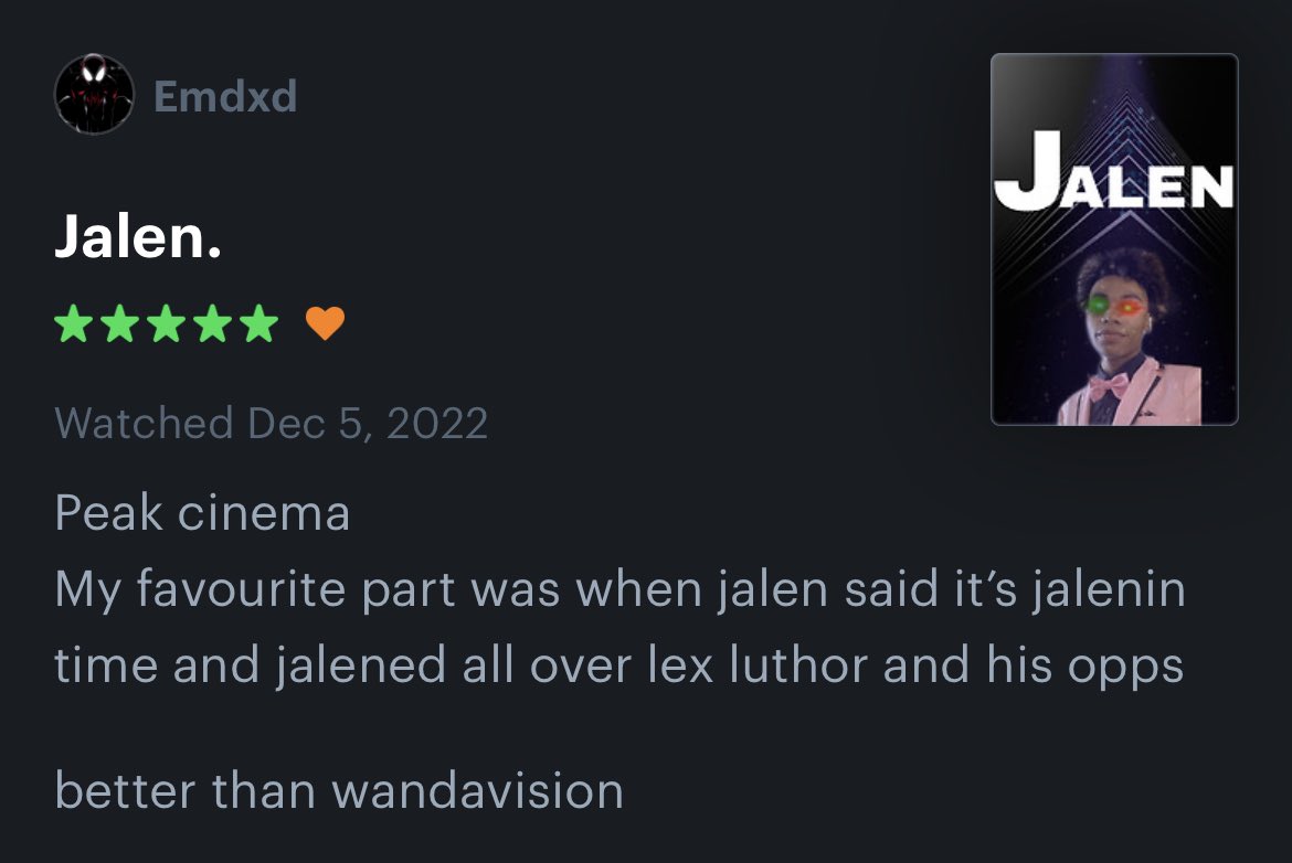 Jalen on Twitter: "“Jalen.” is cinema."