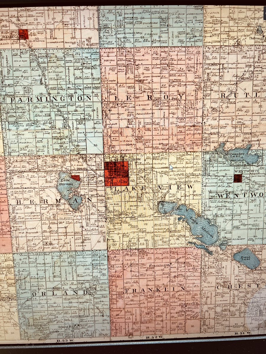 Jon Lauck on Twitter: "I bought a vintage map of Lake County, South Dakota, my home county, and ...