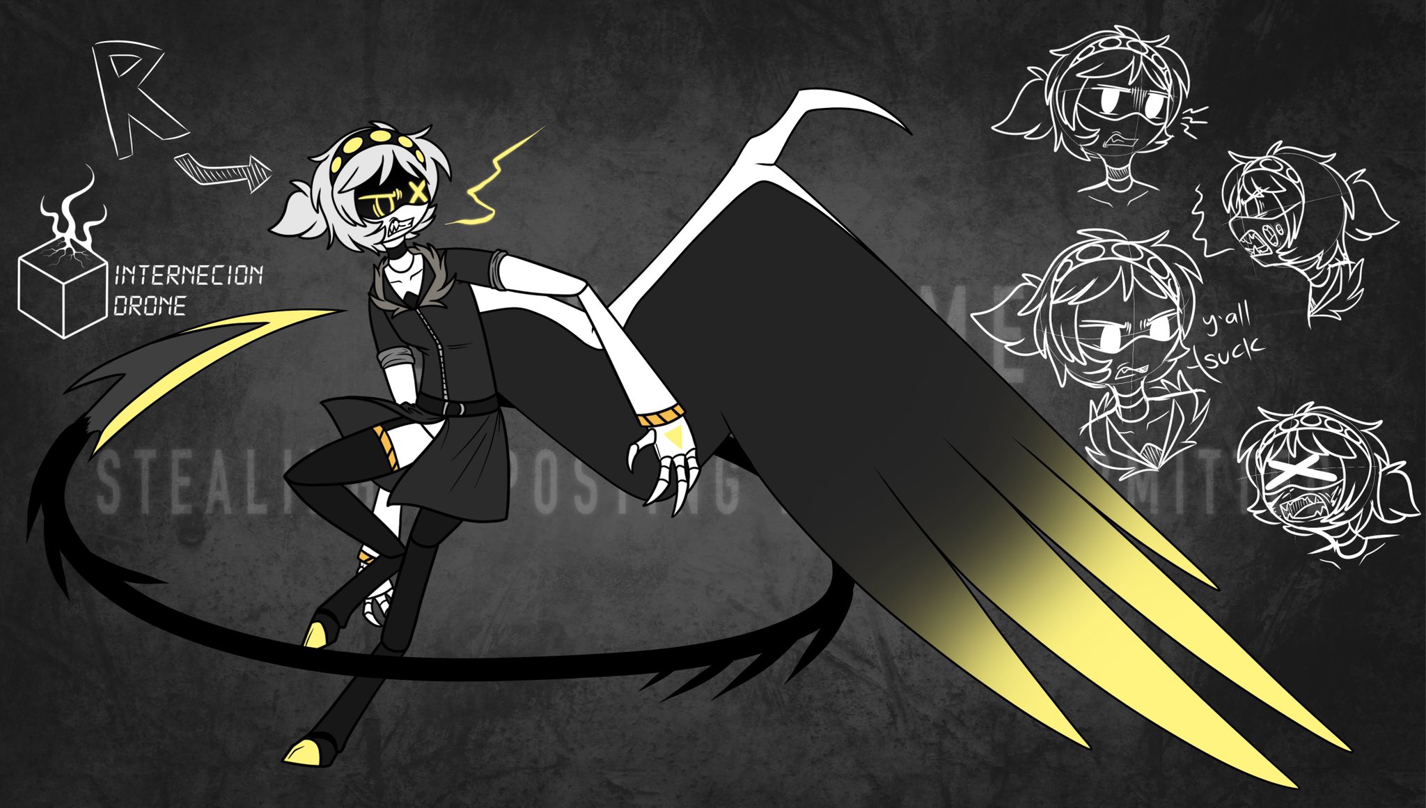 Soup on Twitter: "#murderdrones #murderdronesoc Updated design of the bitch herself so she didn ...