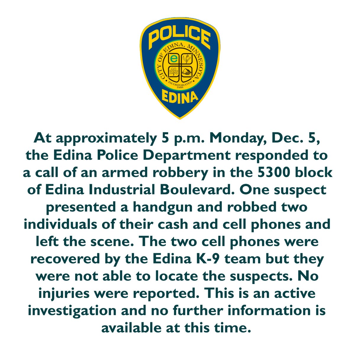 Edina Police Department on Twitter: Edina Police Department on Twitter: