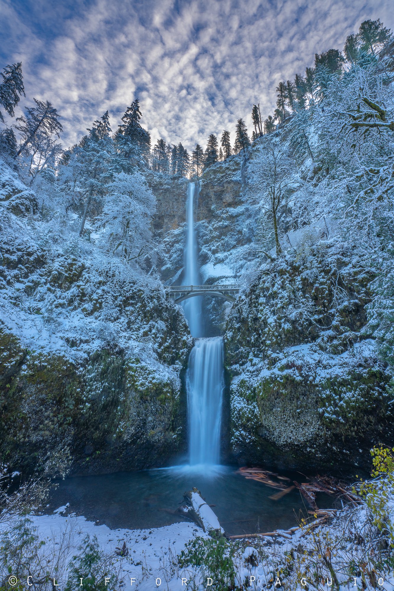 Multnomah Falls Frozen
