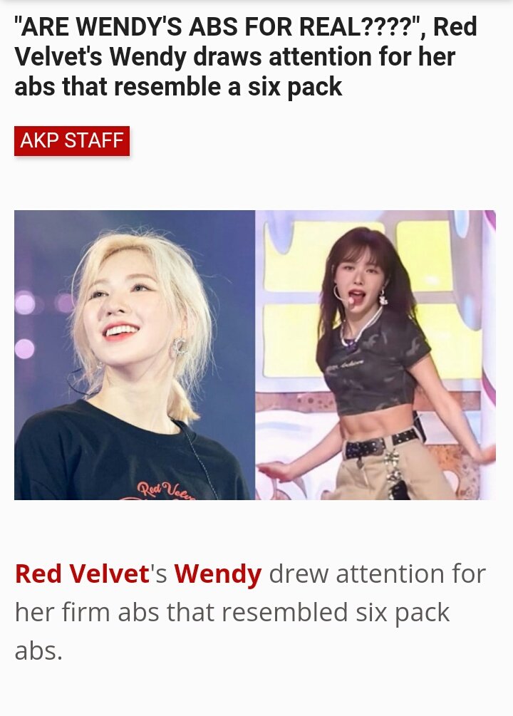 Red Velvet Wendy Abs