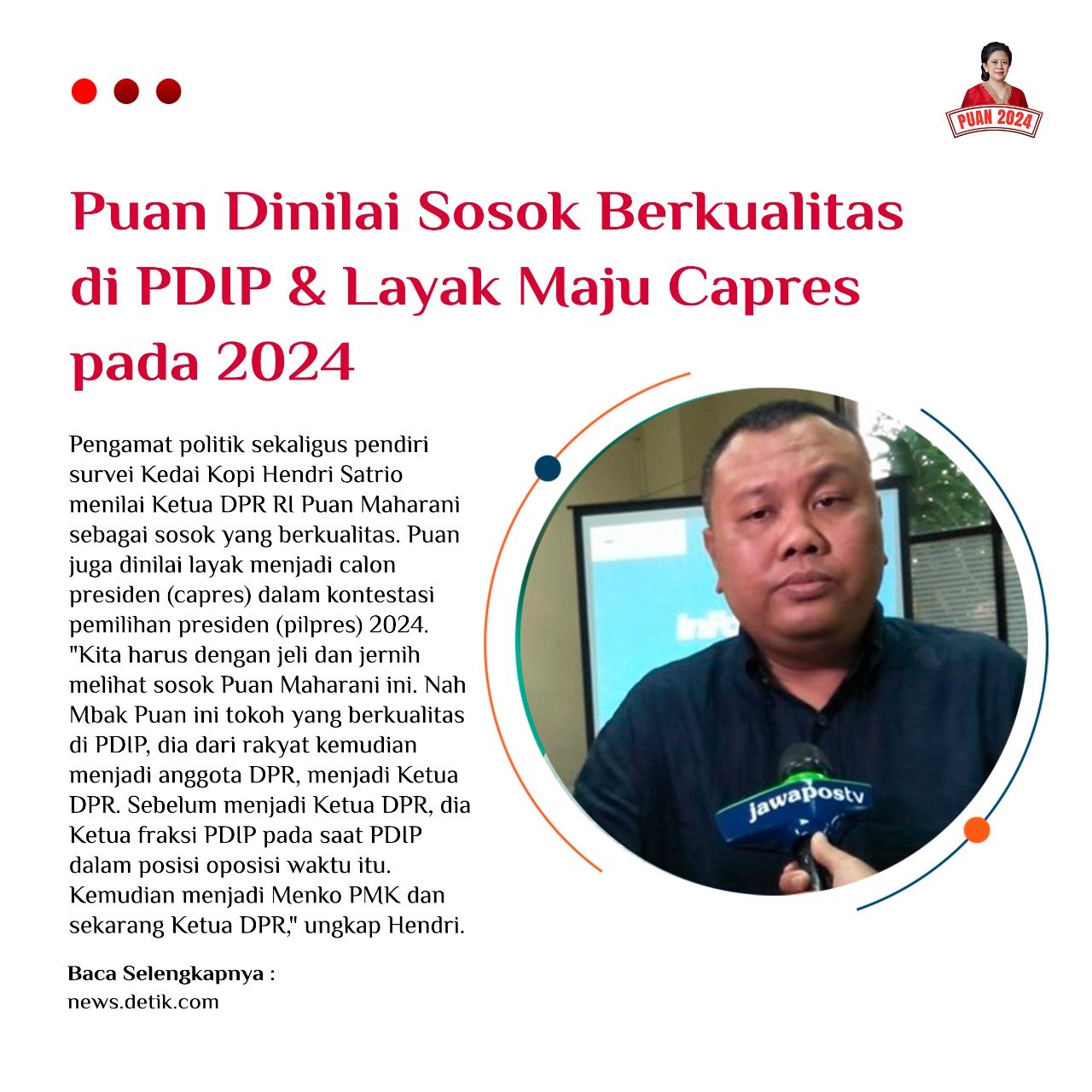 Puan for President 2024 on Twitter: "Pendiri survei Kedai Kopi Hendri Satrio menilai, Ketua DPR ...