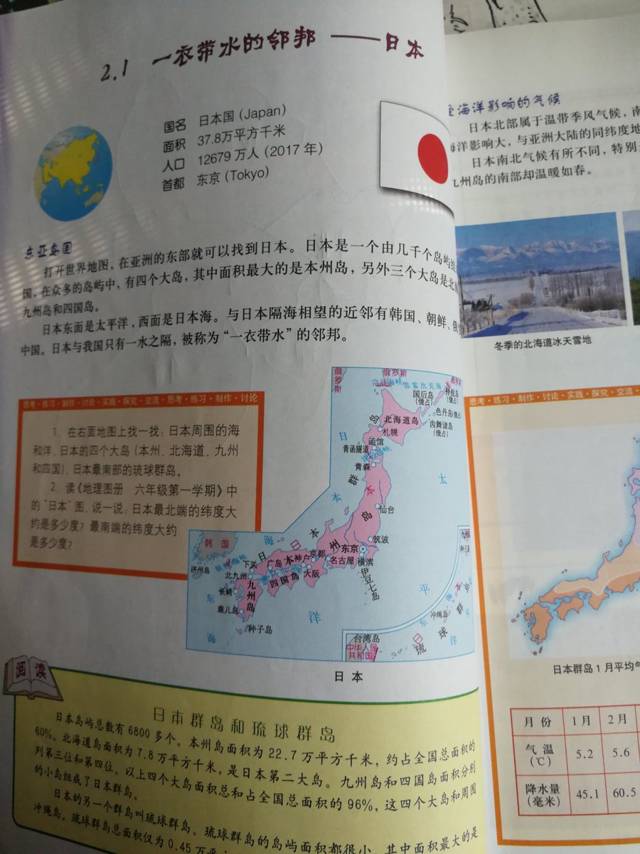 How does the 6th grade geography textbook in Shanghai introduce the ...