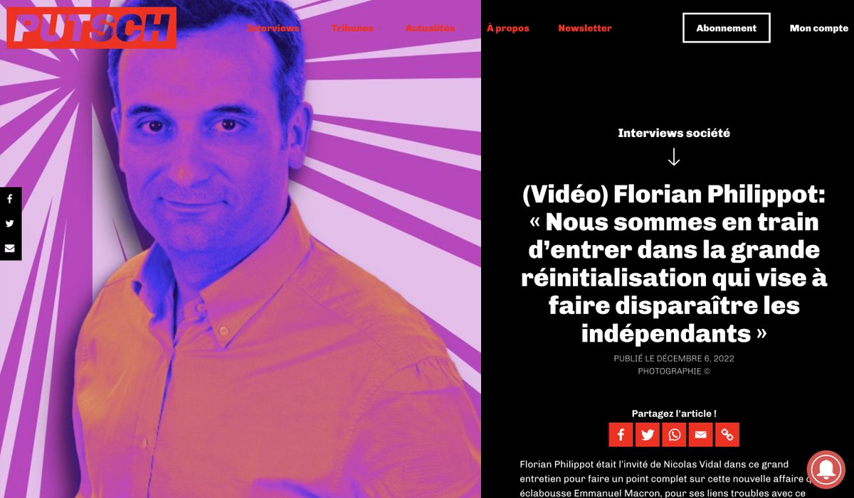 Nicolas Vidal on Twitter: "Florian Philippot, le grand entretien vidéo : « Nous sommes en train ...