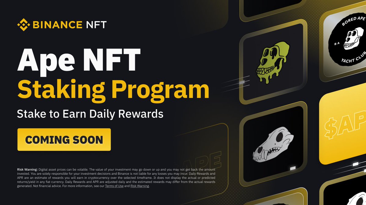 Binance on Twitter: "Introducing the Ape NFT Staking Program, coming to @TheBinanceNFT ...