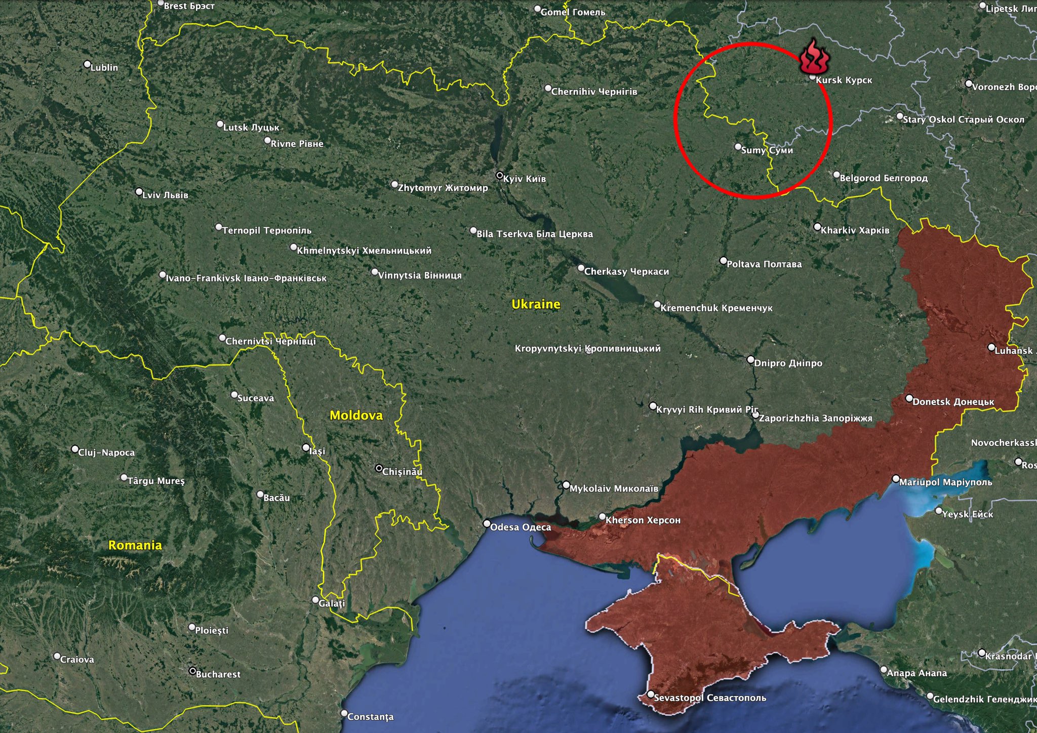 Ukraine Battle Map on Twitter: "Today, Ukraine carried out a strike on Kursk Air Field 🔥 that is ...