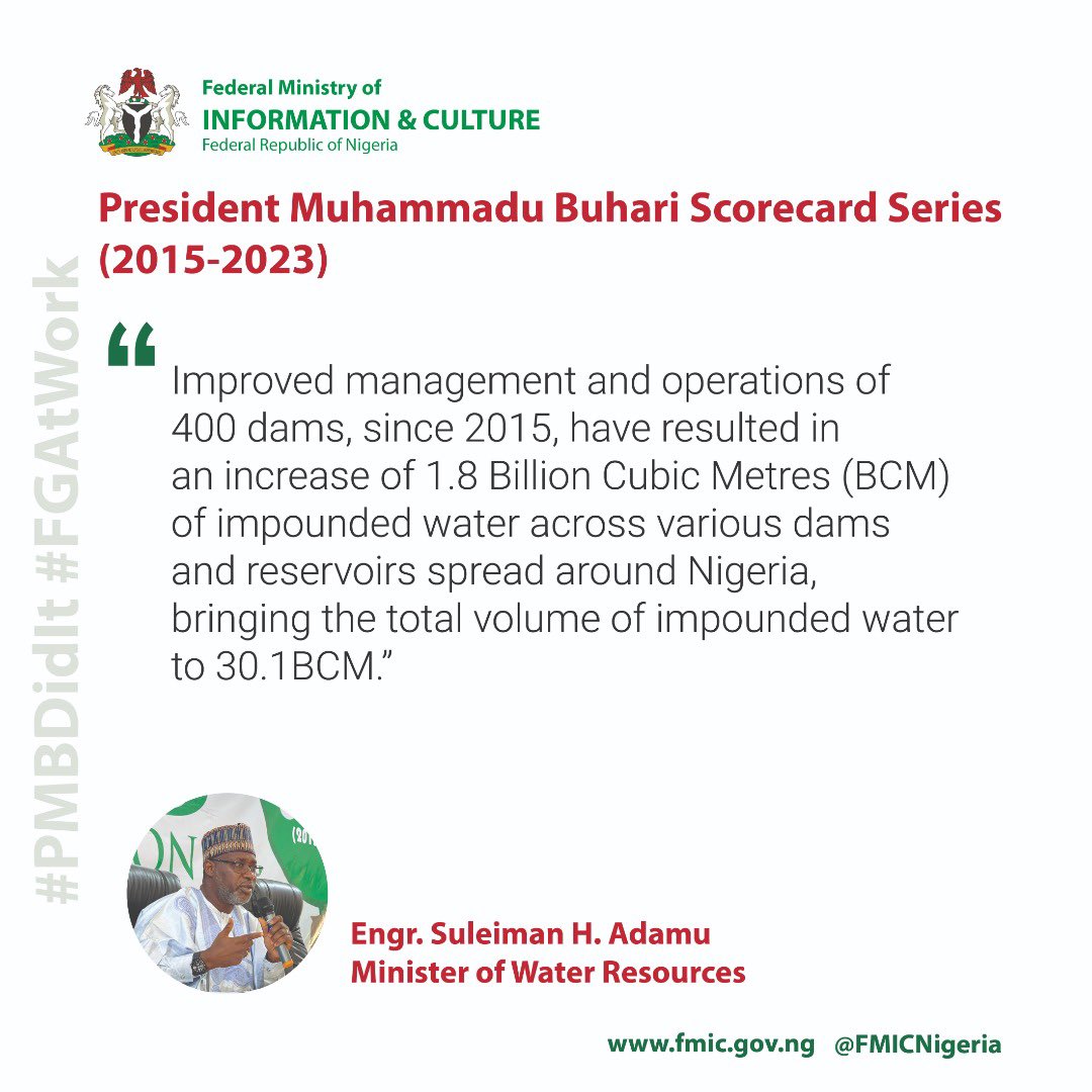 President @MBuhari Scorecard Series (2015-2023) featuring Minister of ...