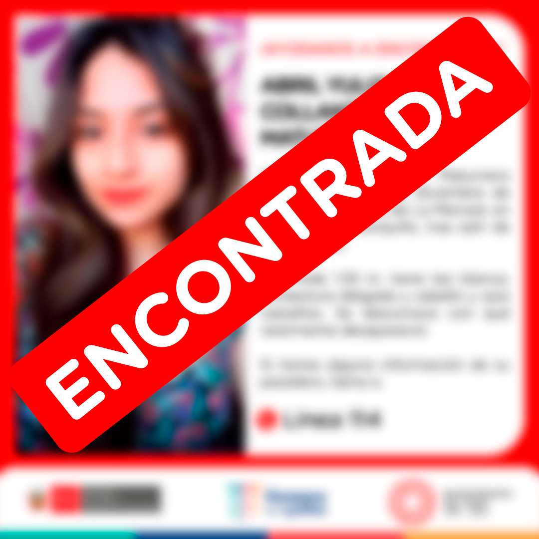 Ministerio de la Mujer y Poblaciones Vulnerables on Twitter: " ¡Encontrada! Abril Yuliza ...