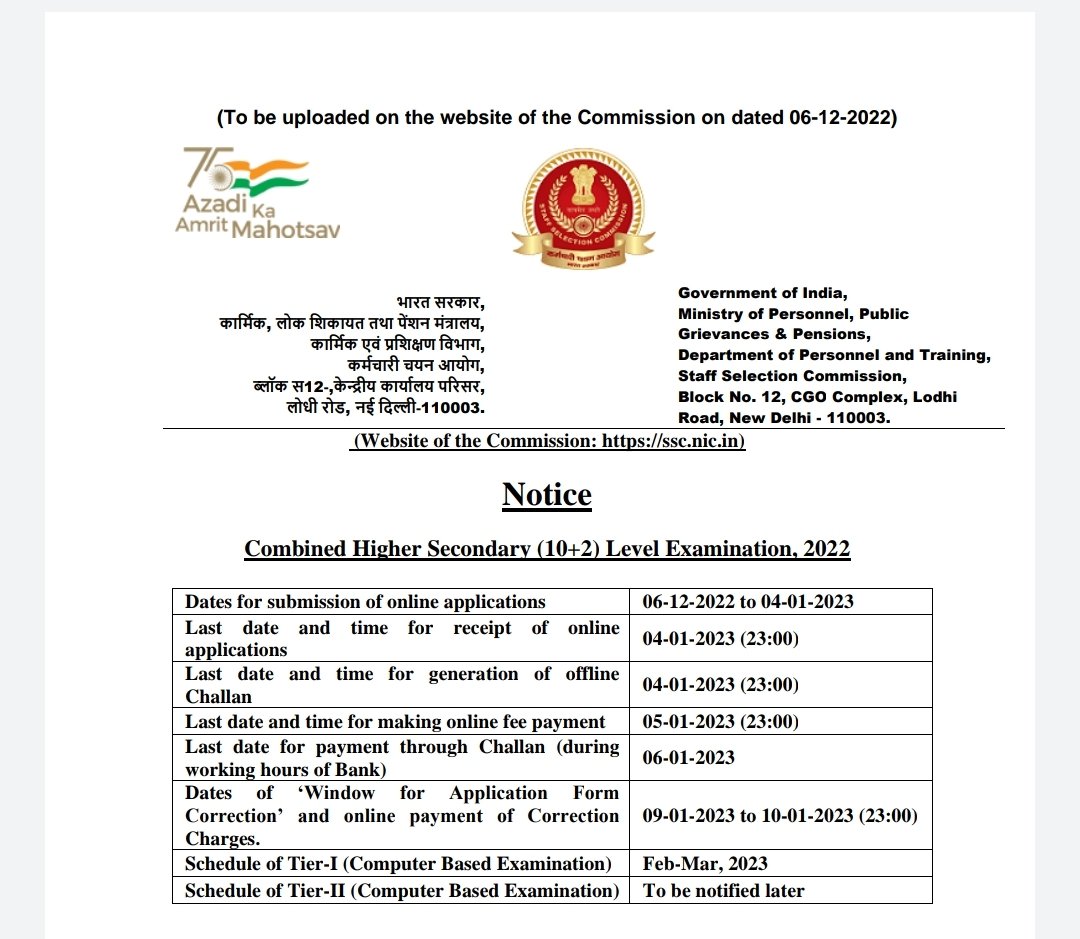 SSC News On Twitter SSC CHSL Notification 2022 ssc-news-on-twitter-ssc-chsl-notification-2022