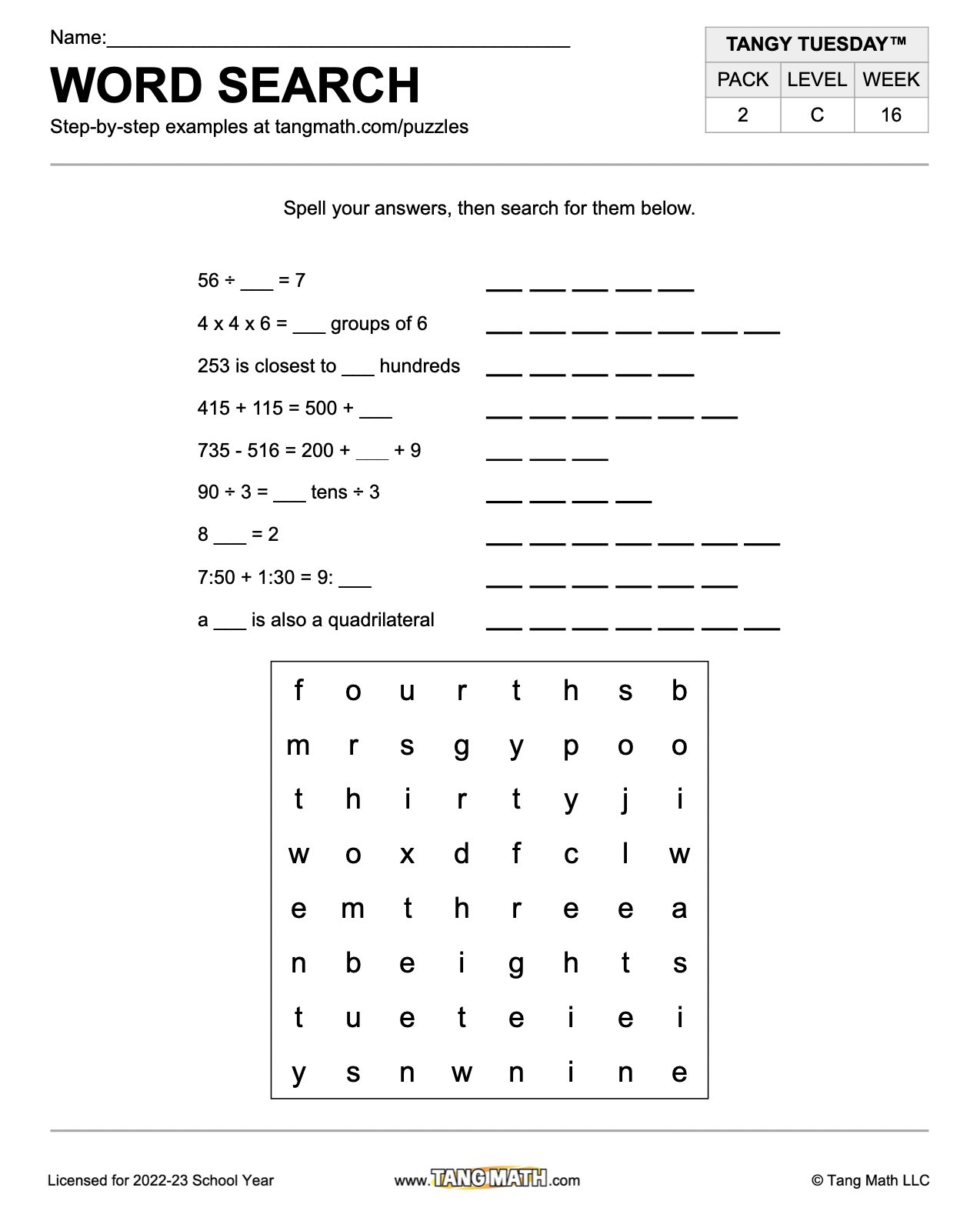 Math Problem Solving Steps For Kids