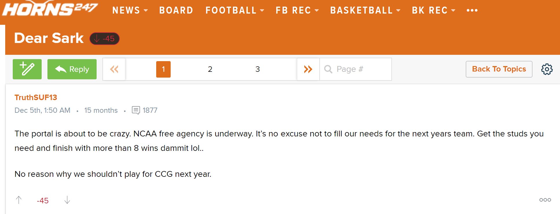 Message Board Geniuses on Twitter: "Could someone quickly get this message to Steve Sarkisian ...