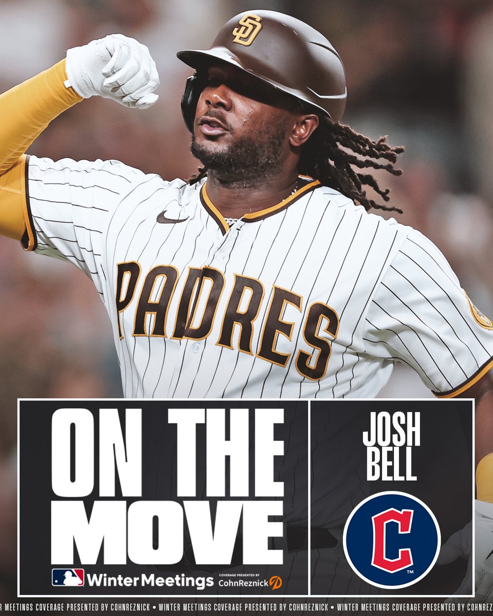 MLB on Twitter: "The Guardians add a big bat. Cleveland, Josh Bell reportedly agree to a 2-year ...