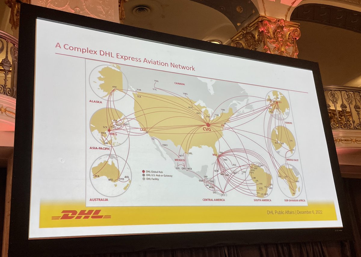 Airline Maps on Twitter: "The @DHLexpress Aviation network, 2022."