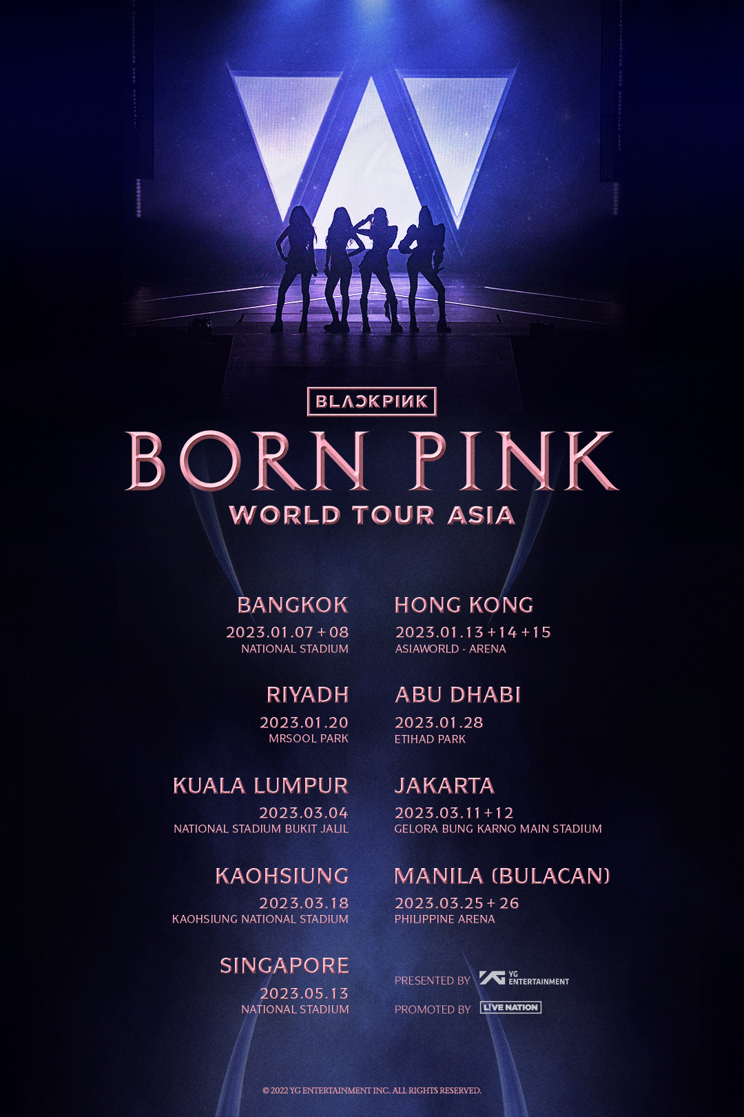 YG FAMILY on Twitter: "#BLACKPINK WORLD TOUR [BORN PINK] ASIA POSTER #2 #블랙핑크 #BORNPINK # ...