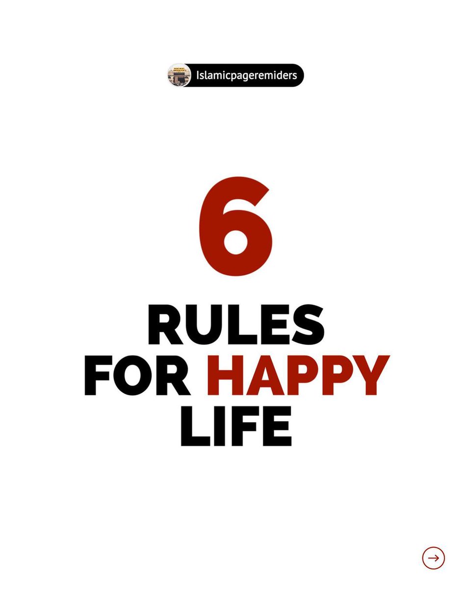 Six Rules For A Happy Life... - Thread from Idris @7signxx - Rattibha