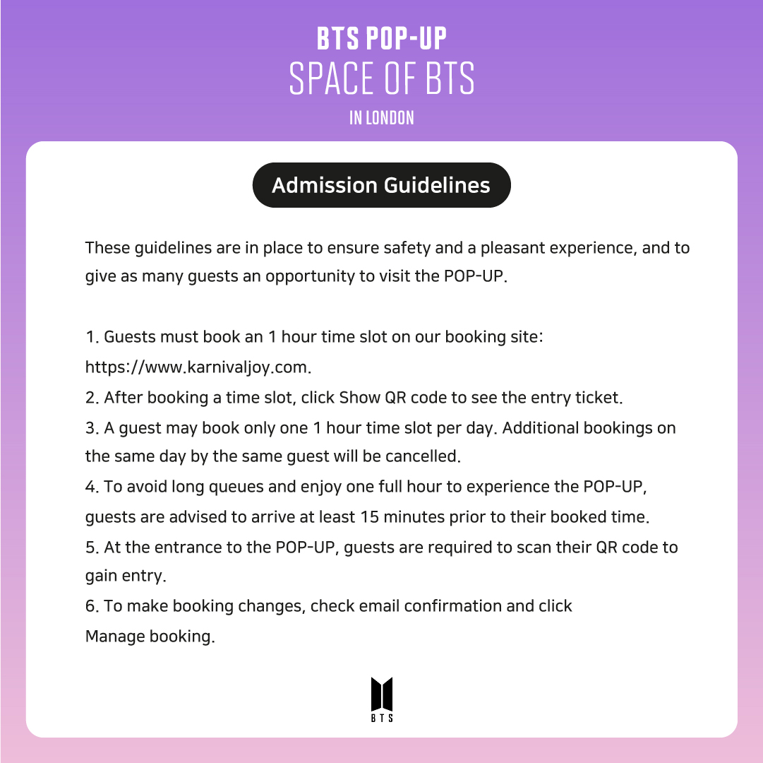 BTS_official on Twitter: "RT @KarnivalJoy: 🚨 Important information about BTS POP-UP : SPACE OF ...