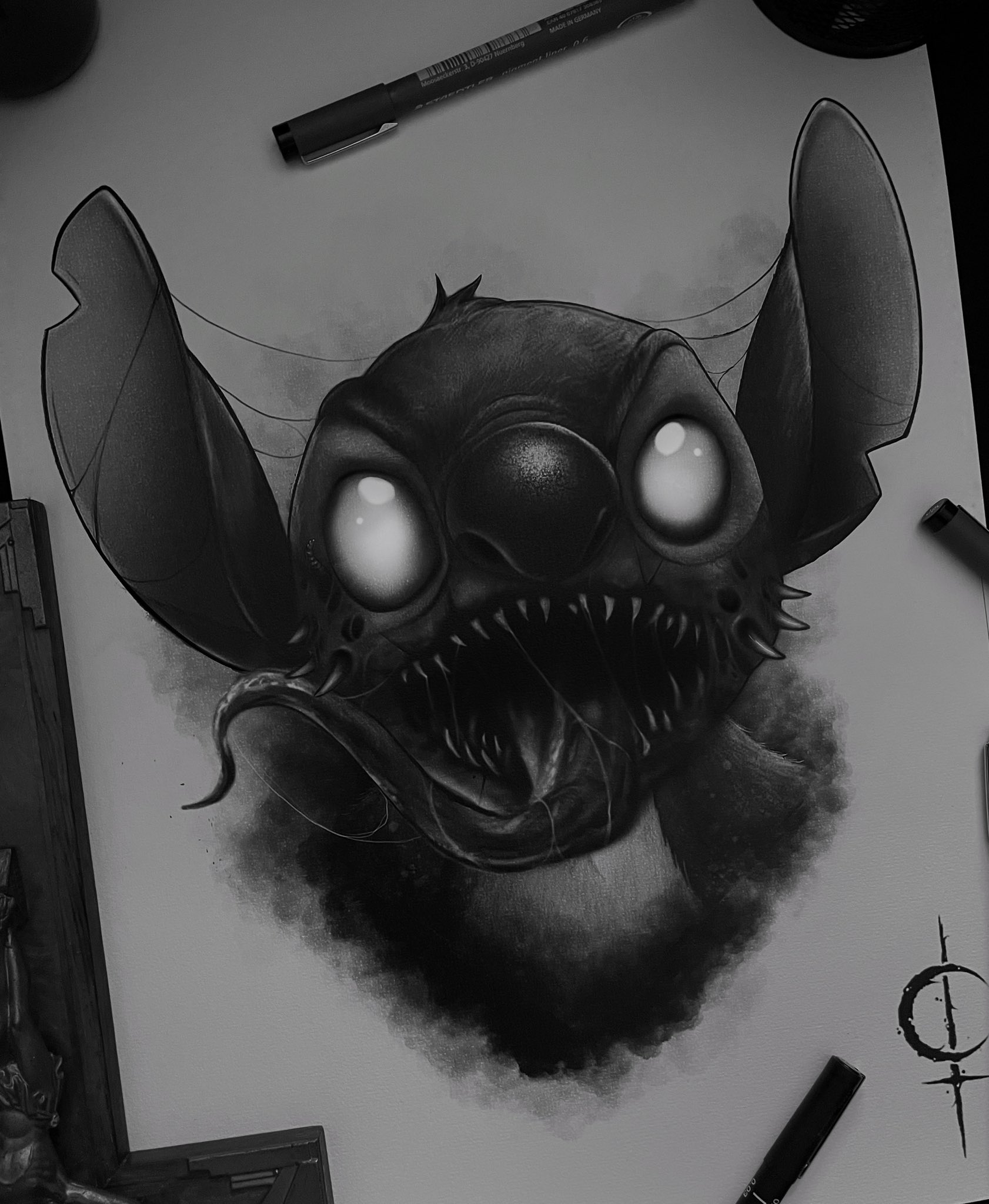 Evil Stitch Pencil Drawing Drawing Techniques: Pencil Drawing For