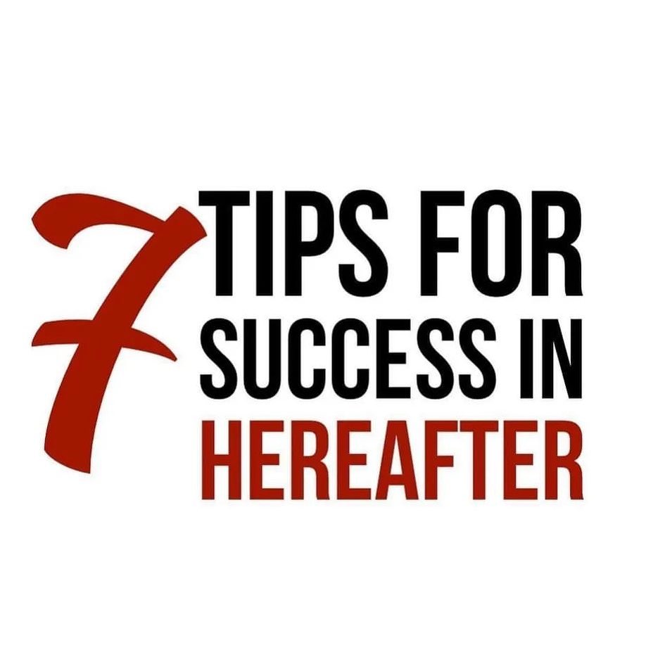 Seven Strong Tips For Success in This Life And After... - Thread from ...