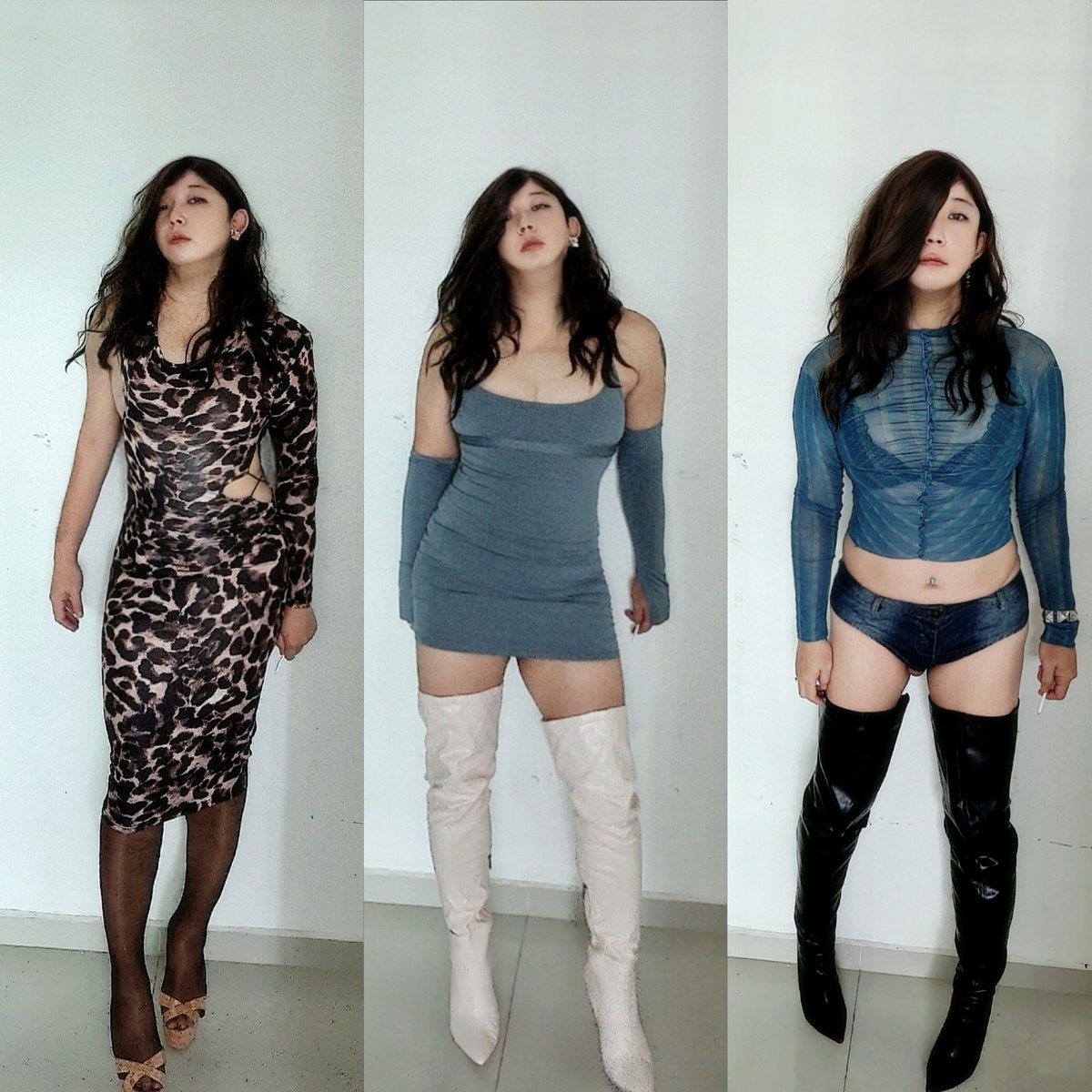 JuliaSen (Crossdresser)（互推） on Twitter: "感觉像老中青，20、30、40🤣🤣🤣 我又不是女人，也不女装生活，不知买那么多衣服干嘛？幸好有红包赞助，不然 ...