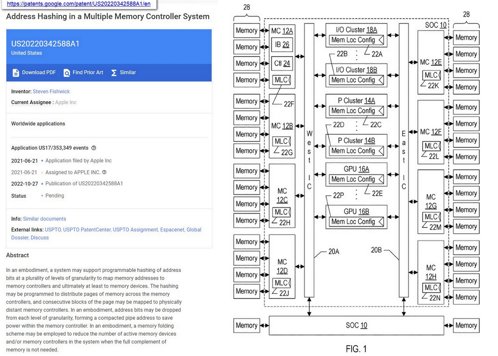 OGAWA, Tadashi on Twitter: "=> Apple, Appls Address Hashing in a Multiple Memory Controller ...