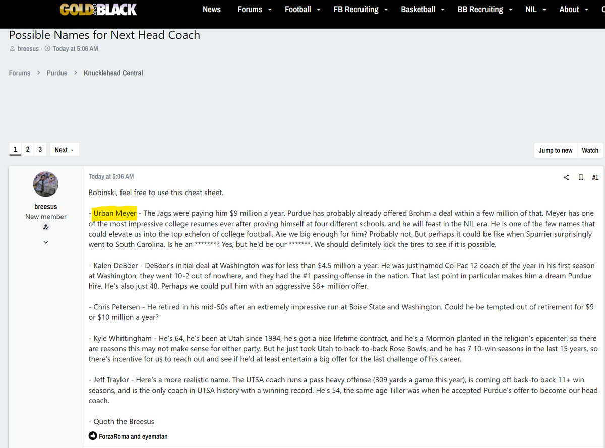 Message Board Geniuses on Twitter: "#Purdue fans are in the 'hire Urban Meyer' stage of the ...