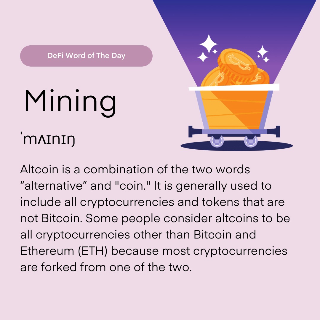 DeFi Word of The Day: Crypto Mining What is mining, how does it works ...
