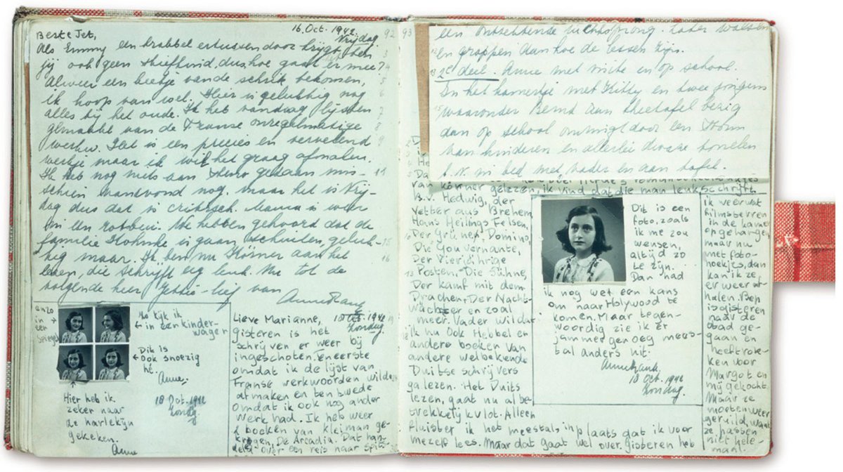 #WOMENSART on Twitter: "Anne Frank's diary written over 2 yrs when ...