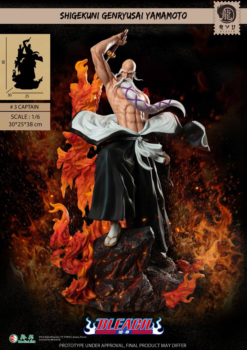 HHamajippa on Twitter: "RYU Studio Yamamoto Genryusai Shigekuni 1/6 BLEACH Licensed RYU STUDIO ...