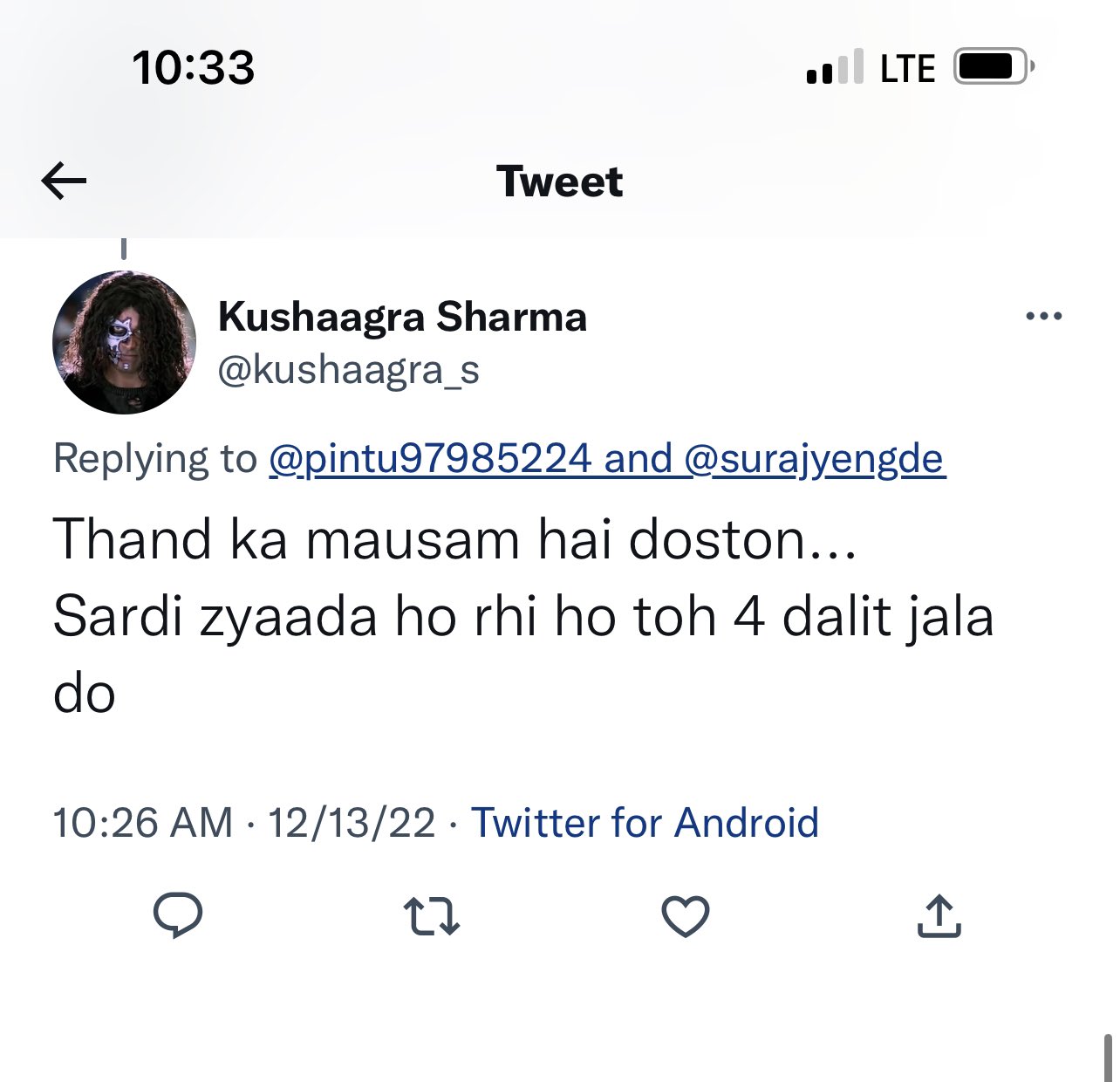 Suraj Yengde On Twitter calling For The Burning Of Dalits Casually Https t co WeEqtgo1h4 suraj-yengde-on-twitter-calling-for-the-burning-of-dalits-casually-https-t-co-weeqtgo1h4