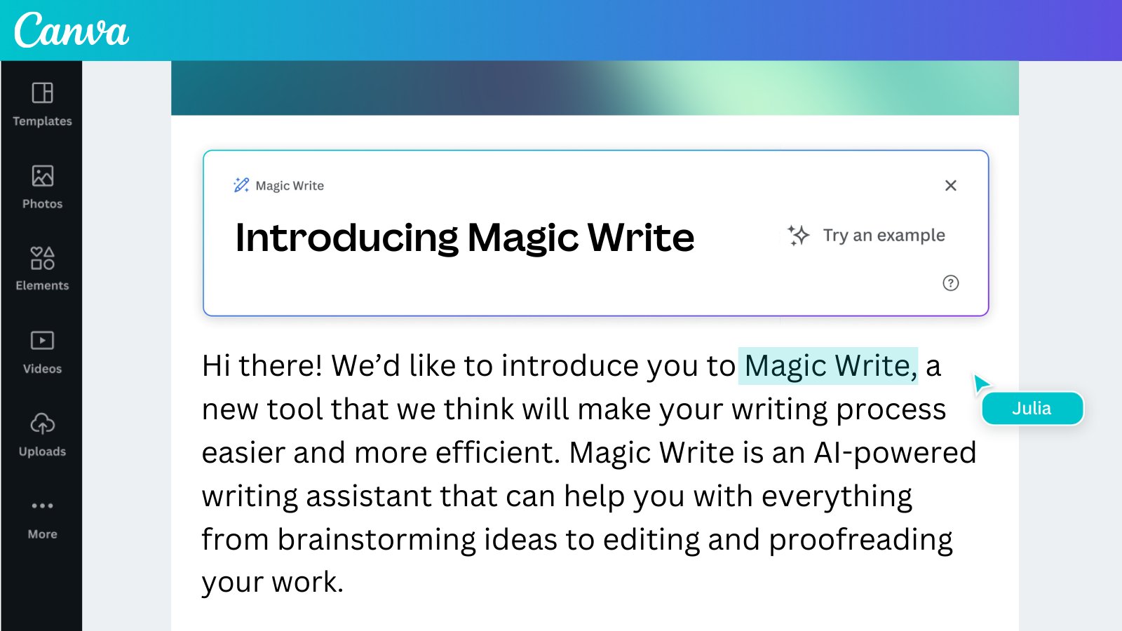 Canva on Twitter: "We weren't quite sure how to announce Magic Write™️ in Docs... So we asked ...