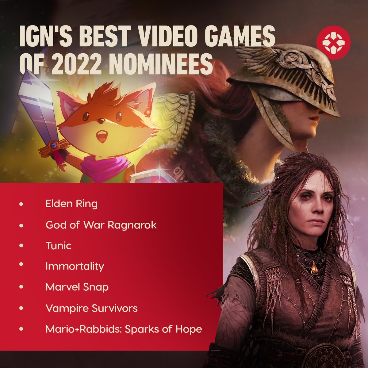 IGN on Twitter: "From Elden Ring to God of War Ragnarok, from Mario+Rabbids: Sparks of Hope ...