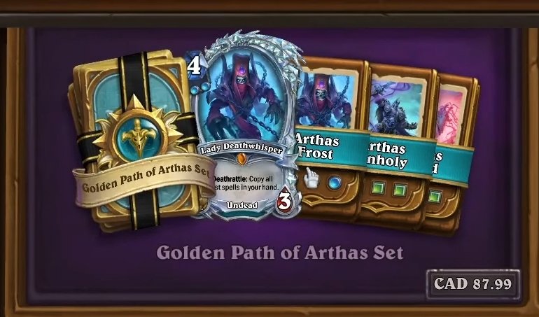 Zeddy on Twitter: "The regular gold paid Path of Arthas being effectively hidden in the shop is ...