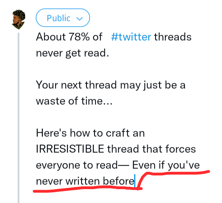 About 78% of #twitter threads never get read. Your next thread may just ...