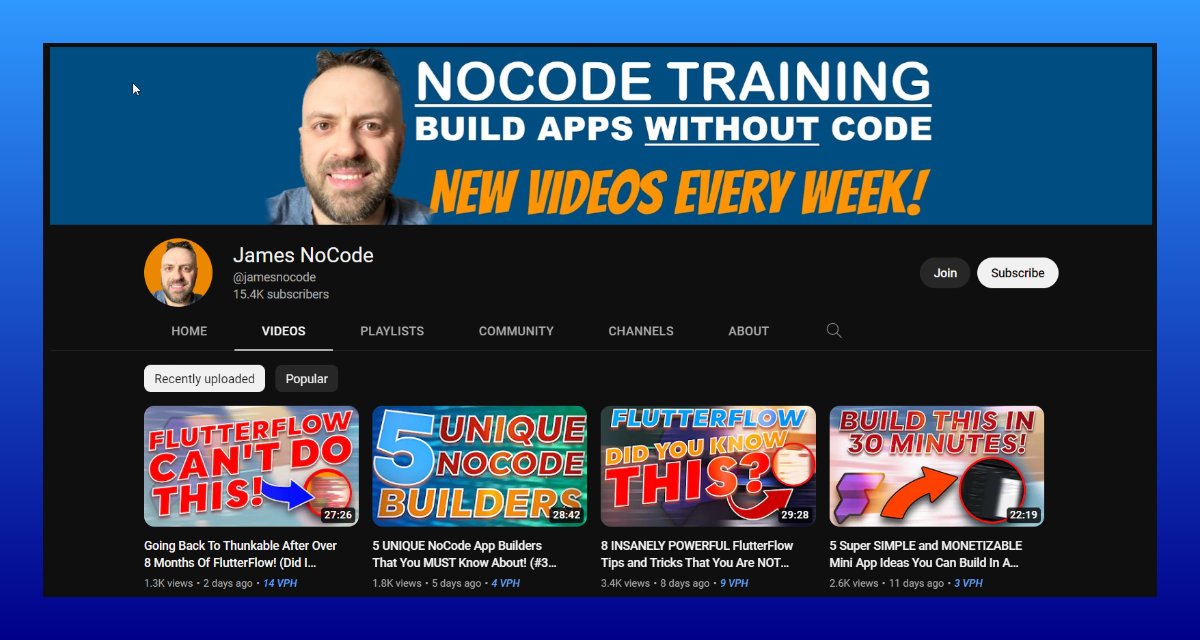 10 fantastic youtube channels to help you learn no-code development real quick: - Thread from ...