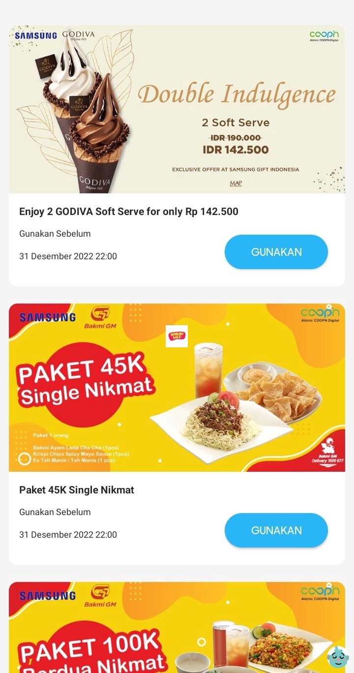 BerburuSale - Base Diskon Kukka on Twitter: "/info samsung gift ni guys, ada Godiva n Bakmi GM ...