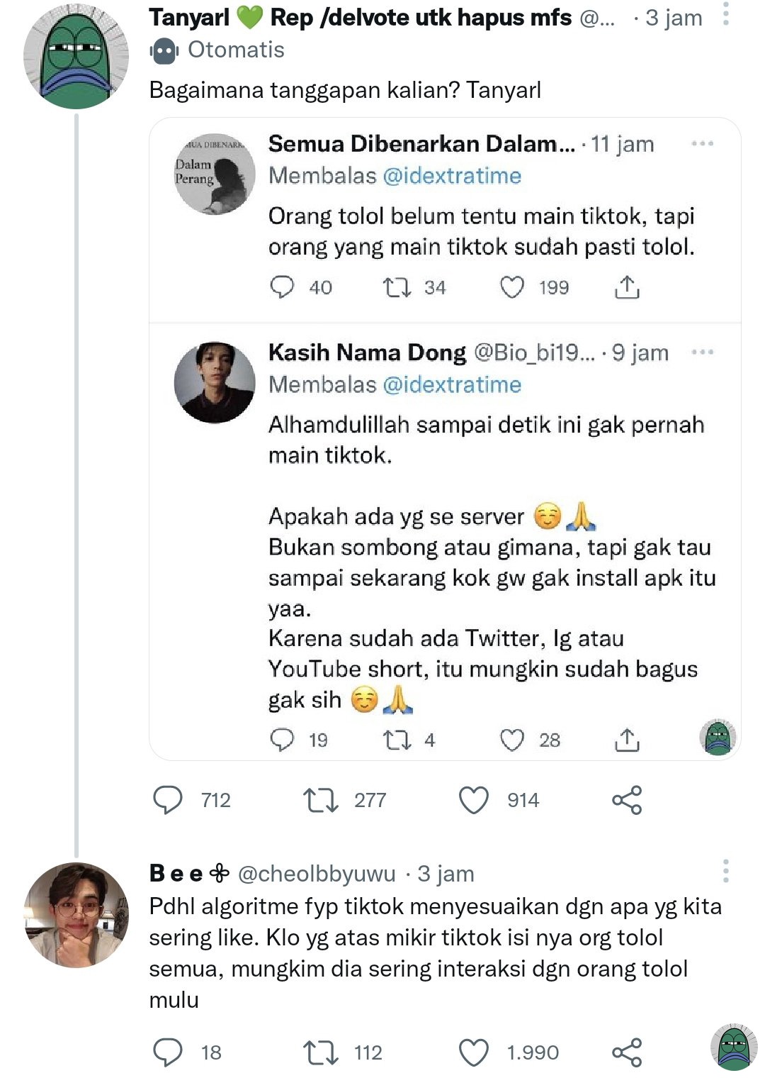 Tanyarl 💚 Rep /delvote utk hapus mfs on Twitter: "Tanyarl kenapa sih banyak banget orang yg ...
