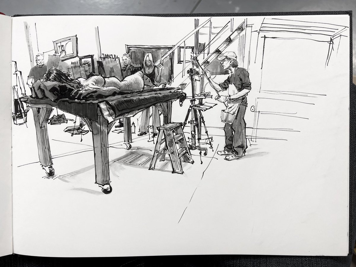 「Figure group at Dan Sprick's studio. 」Paul Heastonの漫画