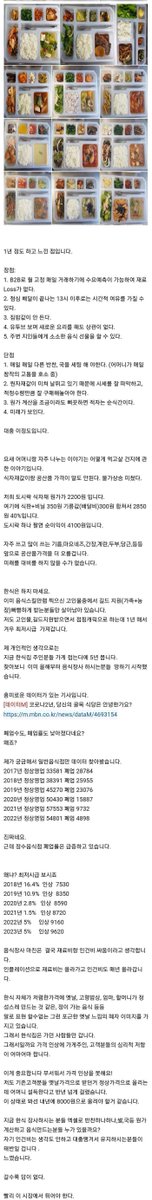 인스티즈(instiz) on Twitter: "한식이 죽어야 한식이 산다는 배달업체 사장님 후기 https://instiz.net/pt/7283185"