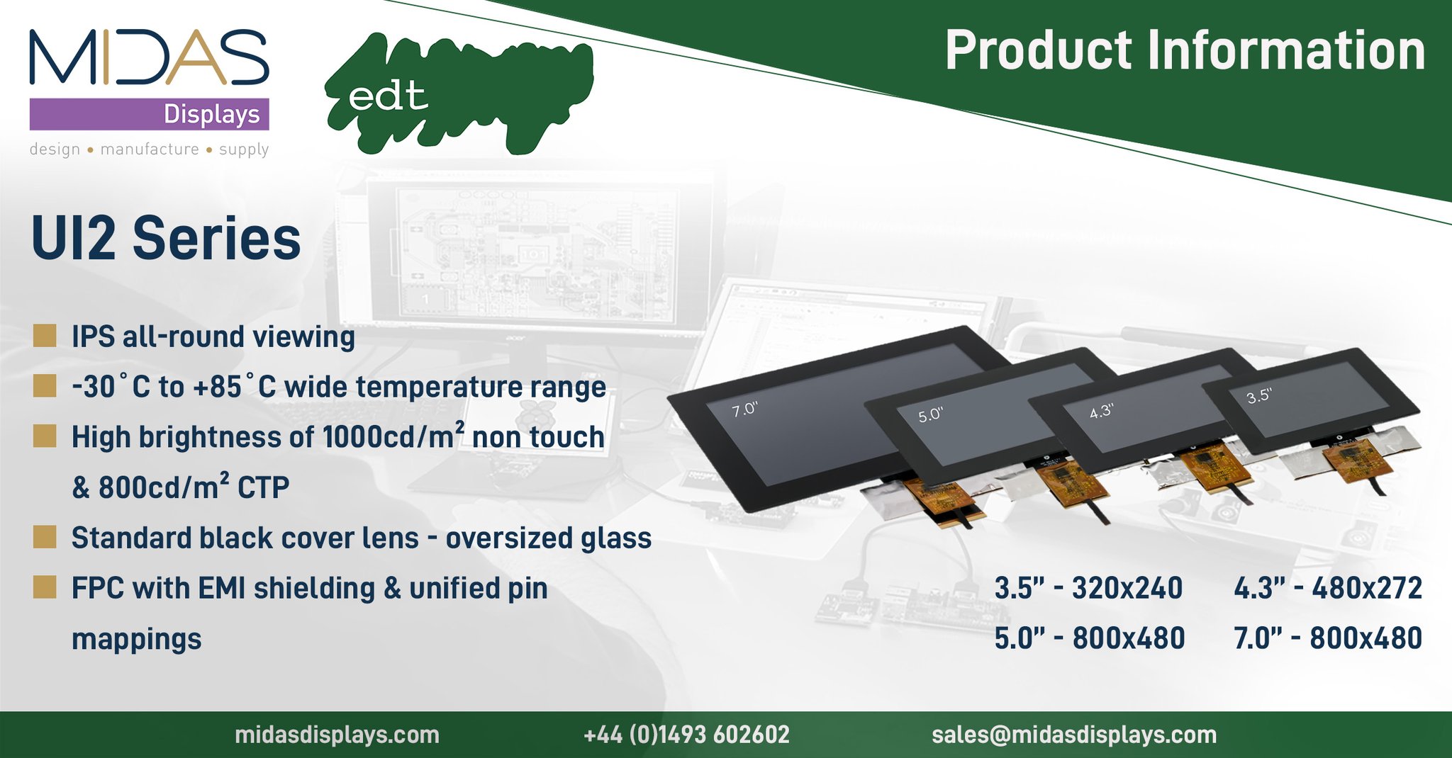 Midas Displays on Twitter: "📸 Product information on the EDT UI2 series ℹ️ Get in touch for more ...