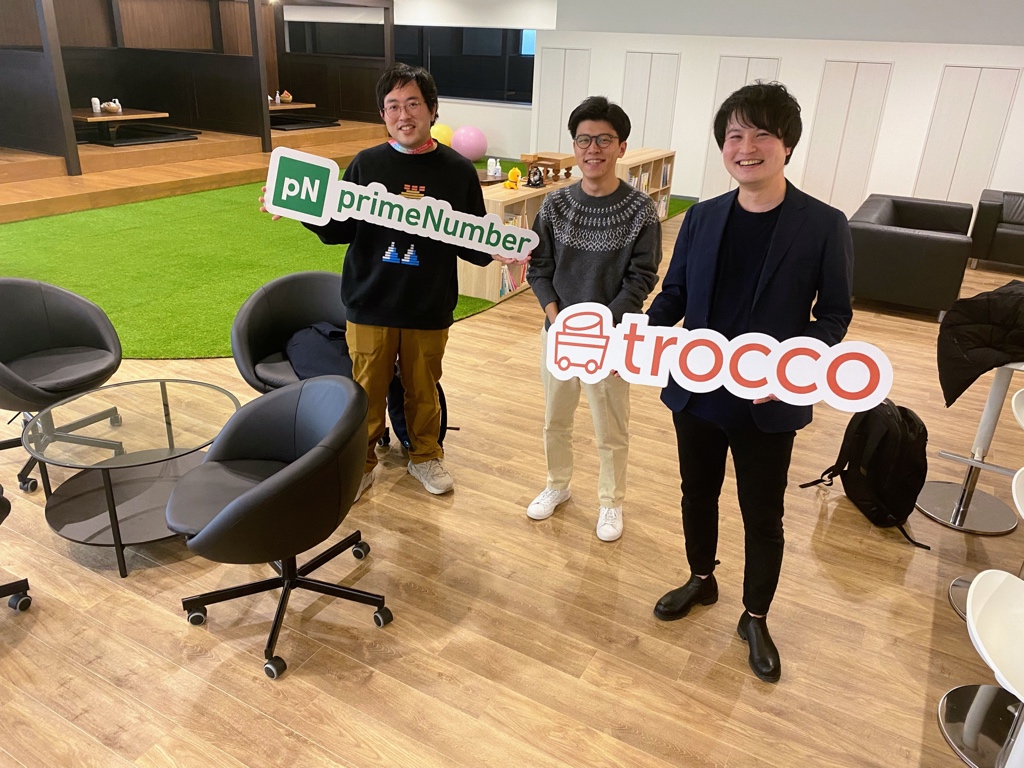 ZAITSU Hiroka on Twitter: "あの trocco で有名な primeNumber さんのオフィスに遊びに来ました！！！ with @tosh2230 @kurotaky"