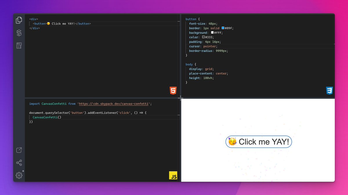 Miguel Ángel Durán on Twitter: "⌈CODI LINK⌋ Editor en tiempo real de HTML, CSS y JS. - Buscador ...
