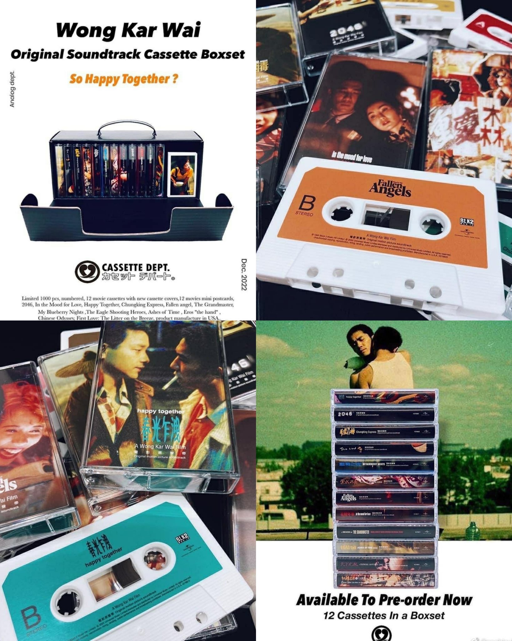 on Twitter: "wong kar-wai's original soundtrack cassette box-set will be releasing on 20th ...
