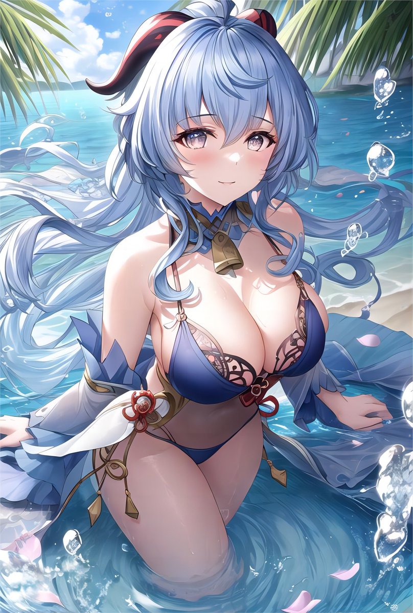 AzurLaneHentai on Twitter: "RT @Reiko_Gaming: Genshin Impact Ganyu art by 夏帆 - Swimsuit - 🏖☀ [2/ ...